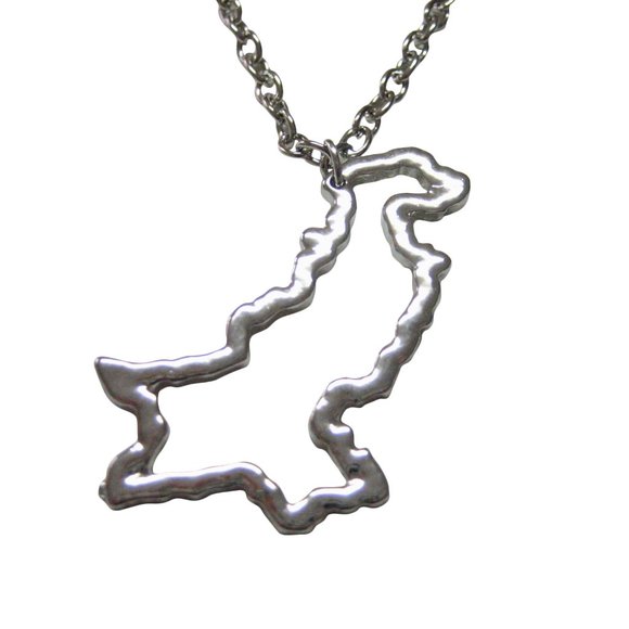 Kiola Designs | Jewelry | Pakistan Map Outline Pendant Necklace | Poshmark